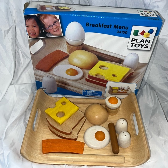 plan toys | Toys | Plan Toys Breakfast Menu Play Food Set Wood Wooden ...